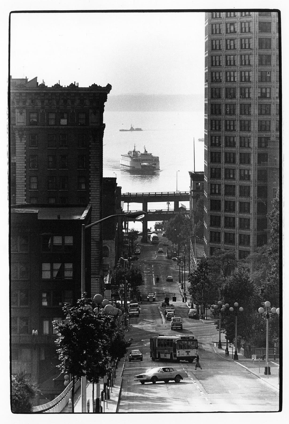 Yesler Way at sunset, Seattle, September 23, 1983 – Museum of History ...