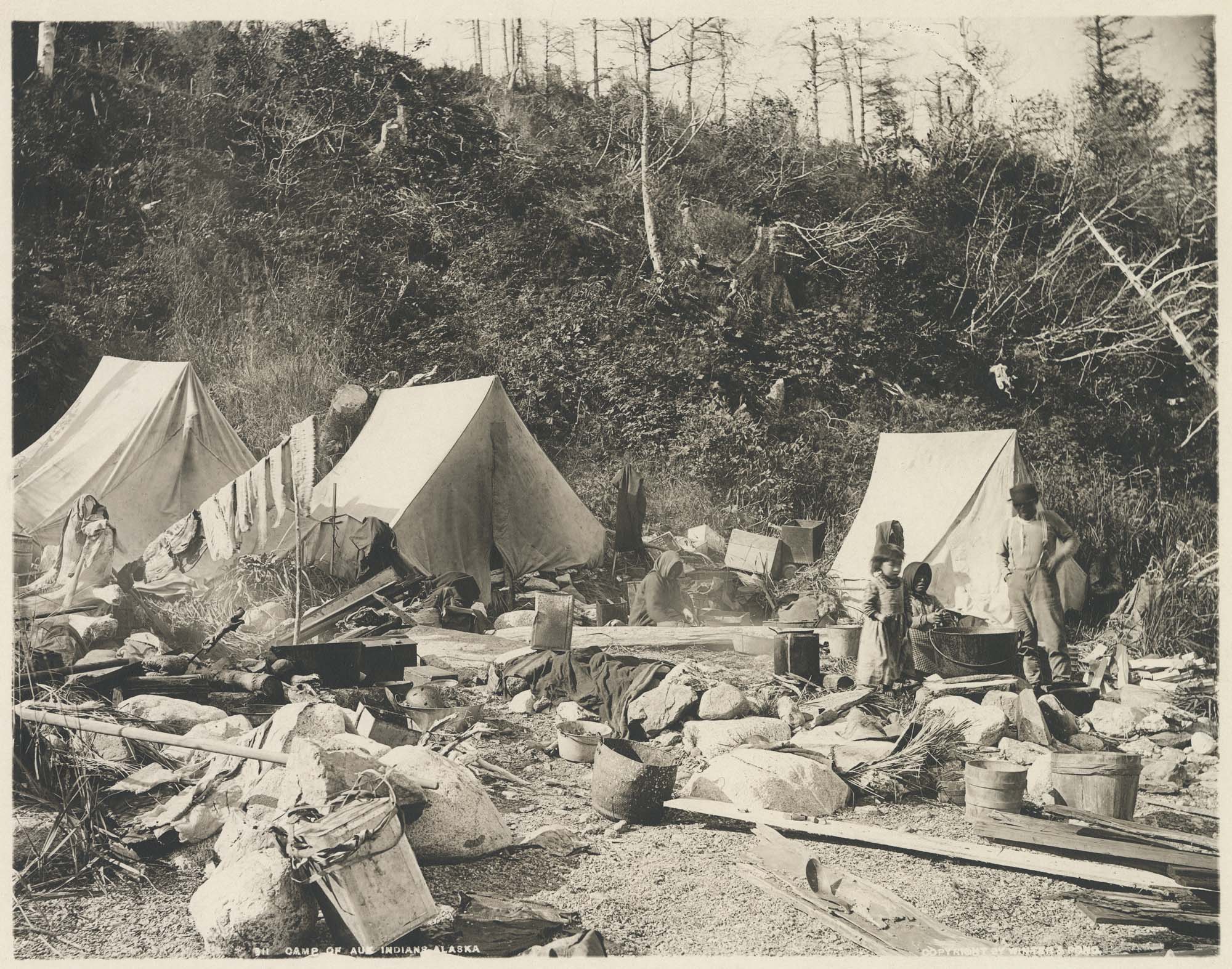 Camp of Auke Natives, Alaska, circa 1896 – Museum of History & Industry